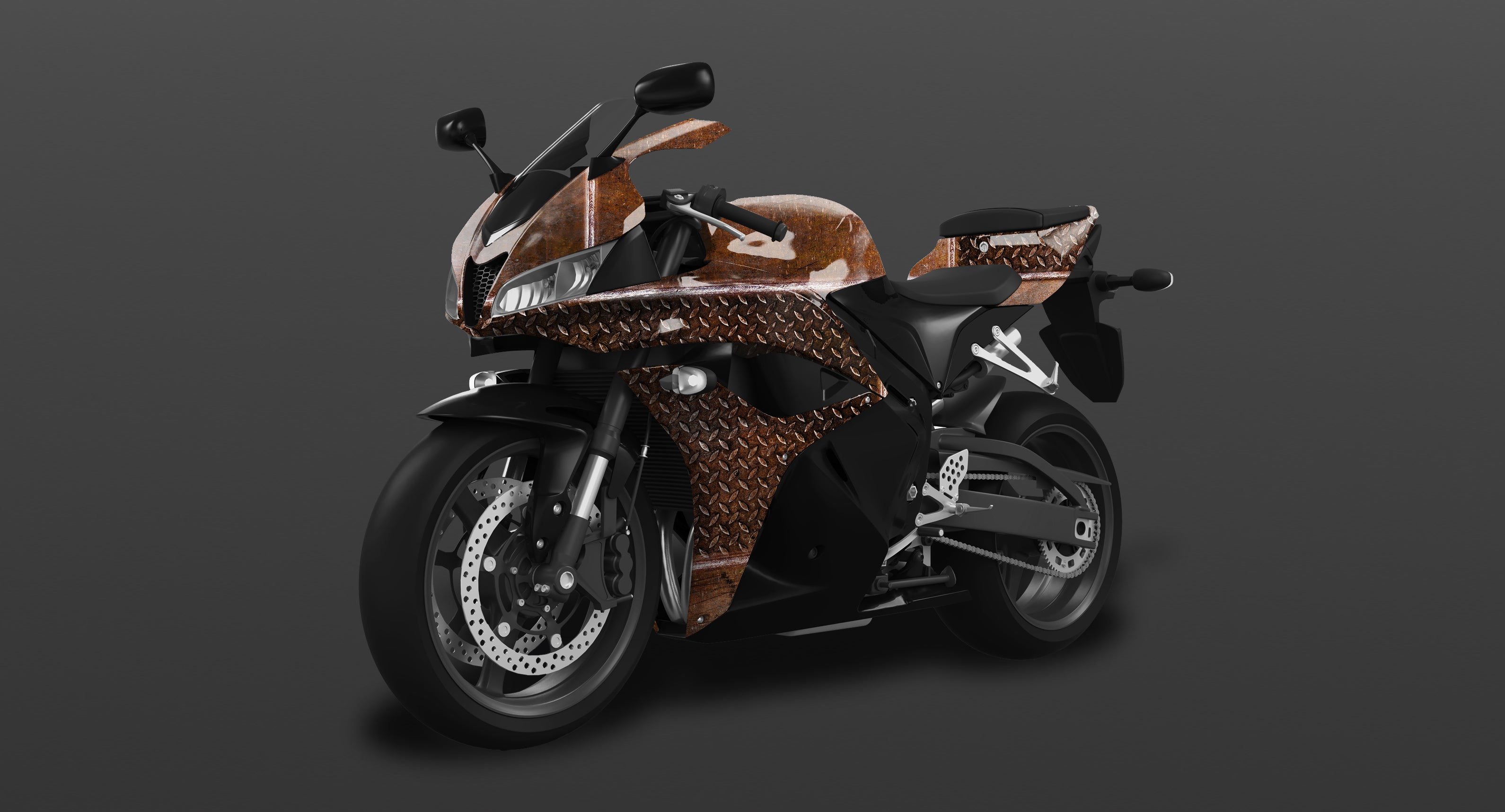 WELDED DIAMOND PLATE WEATHERED